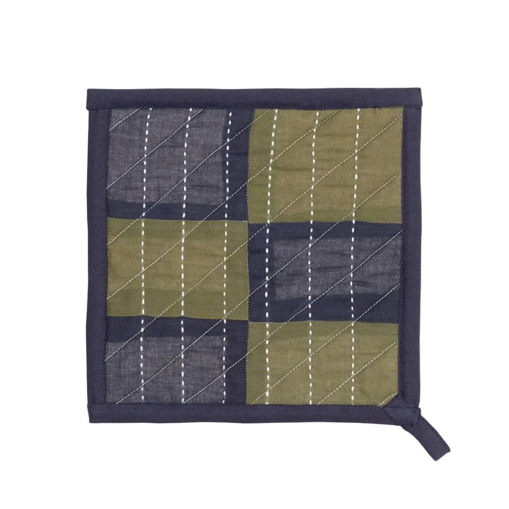 Trellis Colorblock Pot Holder - Pine – Neighbors General Store